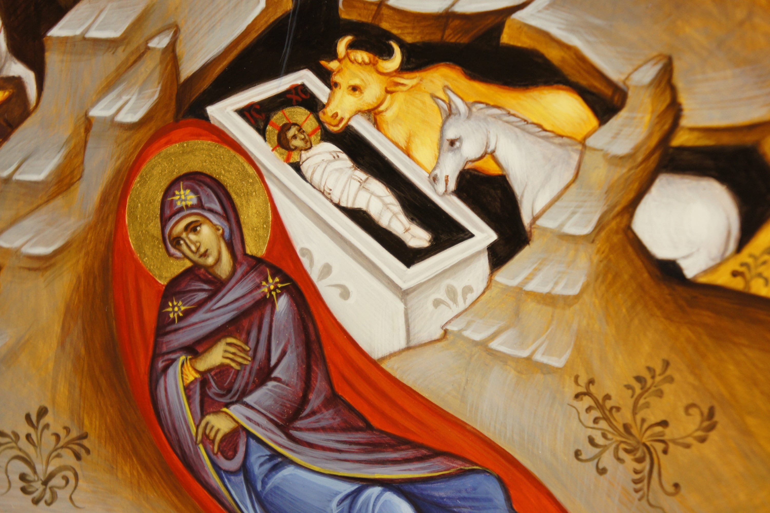 Nativity of Jesus Christ Icon Nativity Icon Hand Painted | Etsy