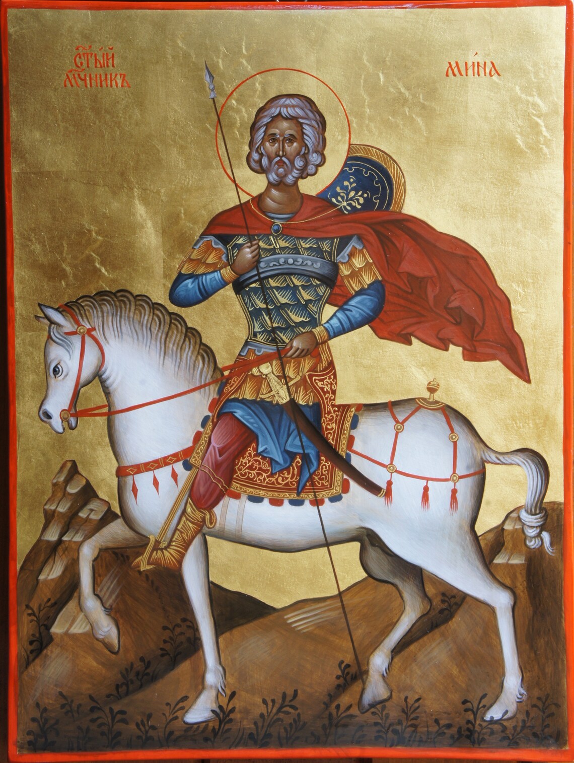 Saint Menas St Menas Saint Martyr Menas Orthodox Icon Hand | Etsy