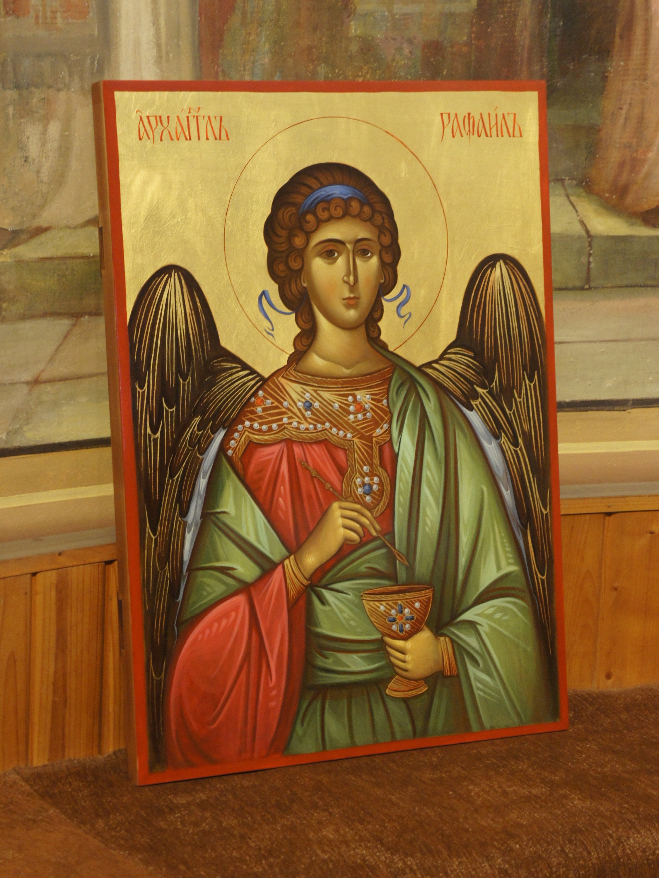 Saint Angel Raphael Icon Archangel Raphael Icon Angel Icon - Etsy