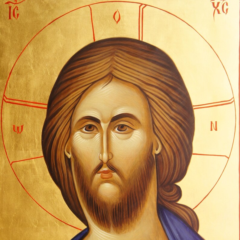 Jesus Christ Orthodox Icon Byzantine Art Icon Painted | Etsy