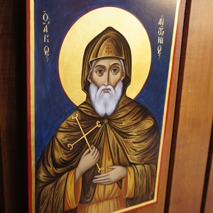 Saint Anthony Icon St Anthony the Great Orthodox Icon Hand Painted Icon ...