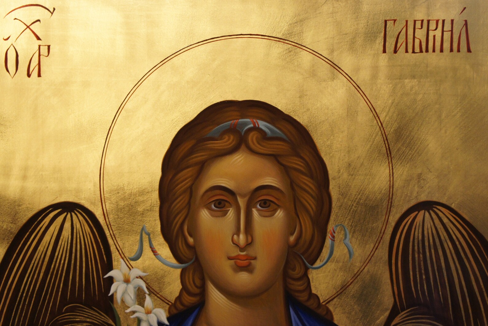 Saint Angel Gabriel Icon Archangel Gabriel Icon Angel Icon Hand Painted ...