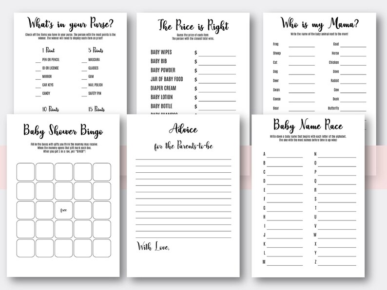 Bundle Of 16 Baby Shower Games Answer Sheets a4 5x7 Etsy bundle-of-16-baby-shower-games-answer-sheets-a4-5x7-etsy