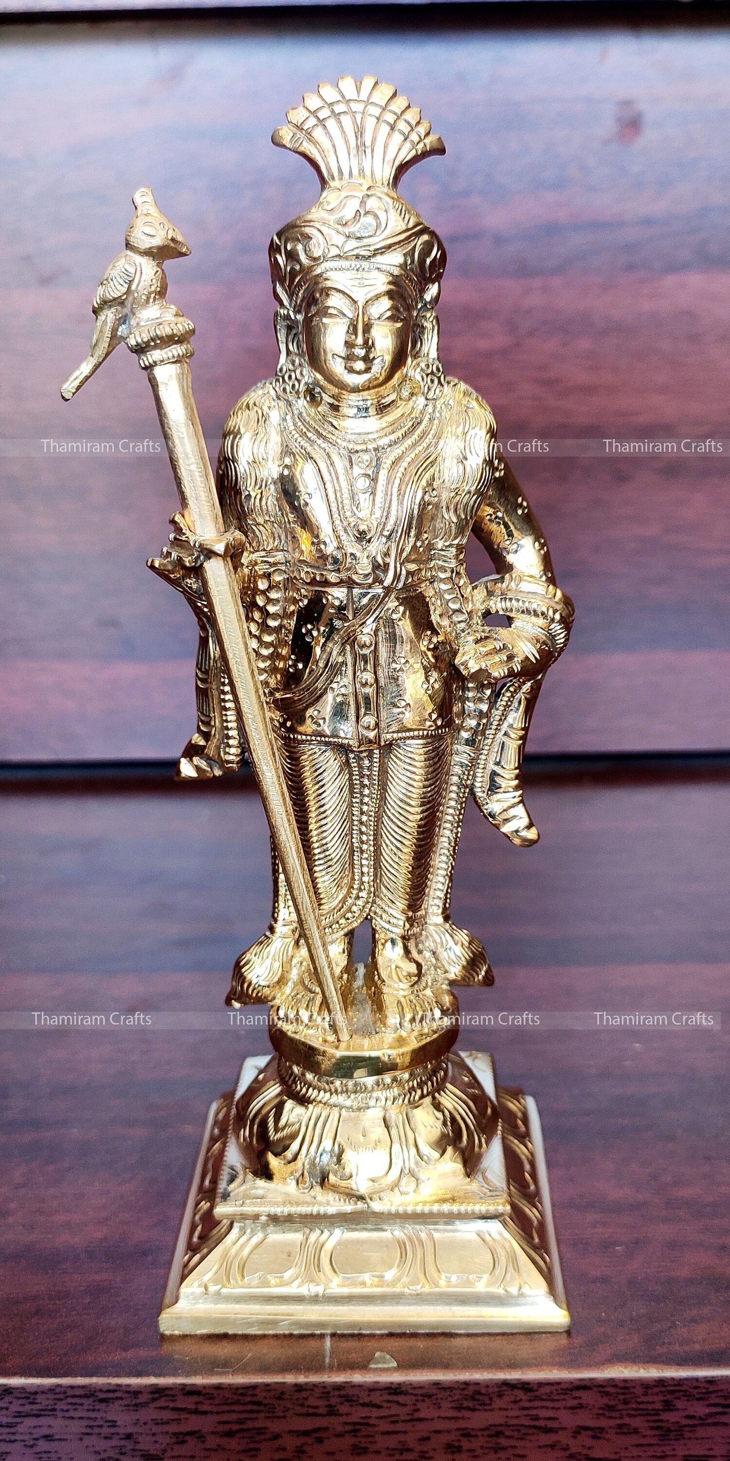 6 Inch Panchalogam Lord Raja Alangaram Murugan Statue panchaloha ...
