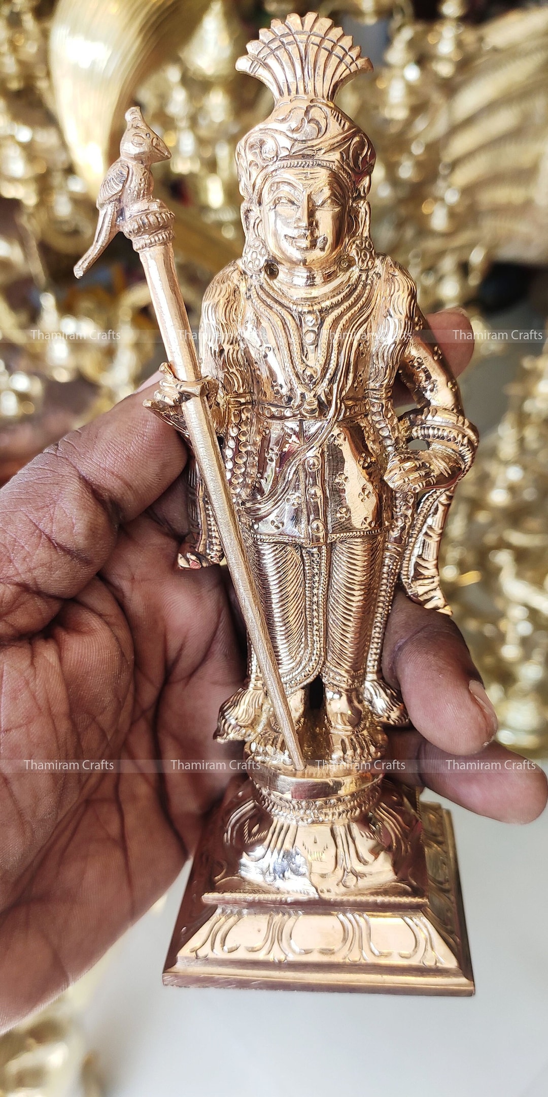 6 Inch Panchalogam Lord Raja Alangaram Murugan Statue - Etsy