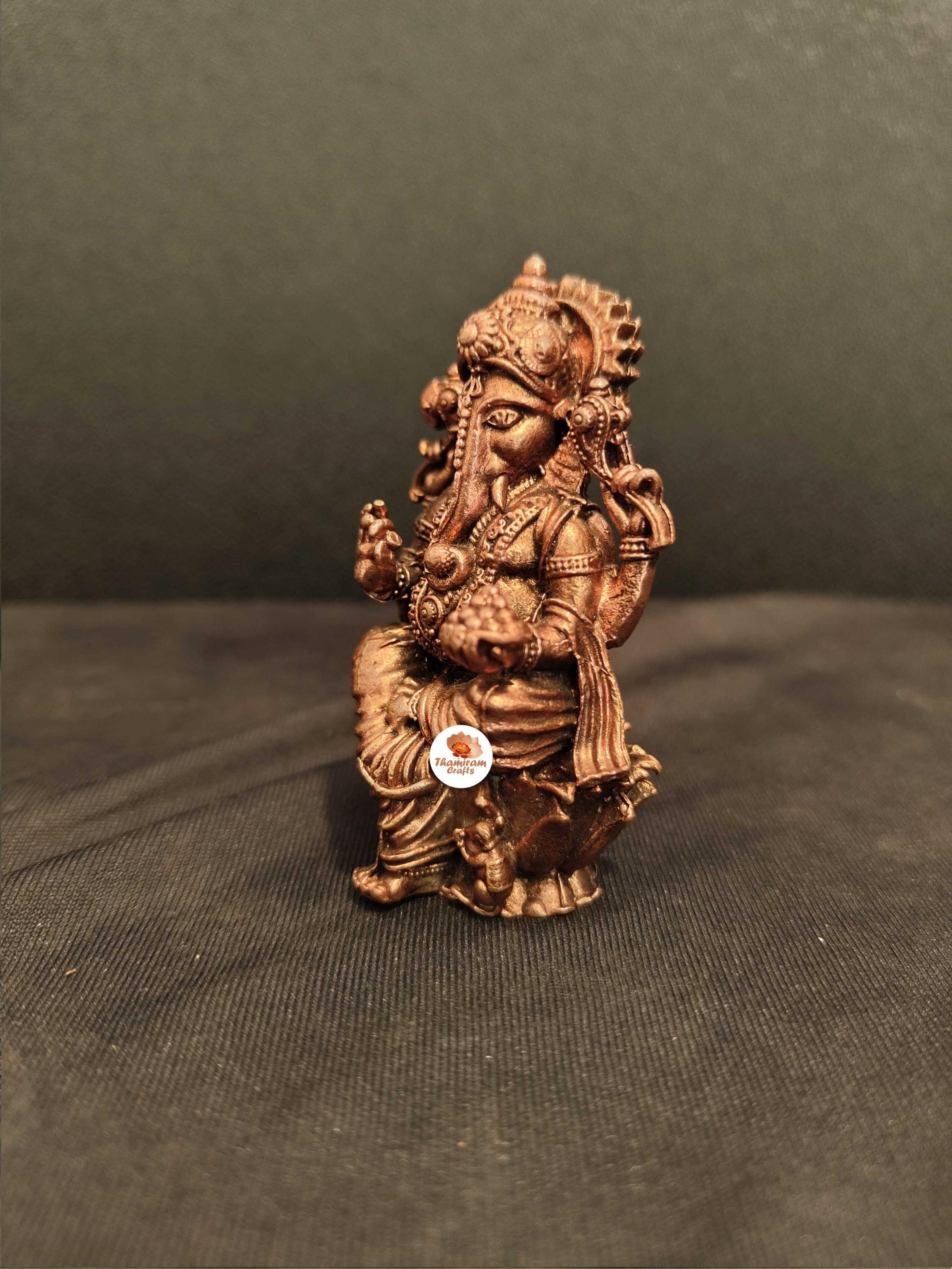 Copper Hindu God Statue Set – Murugar, Ganesh & Lingam Decorative Pooja ...
