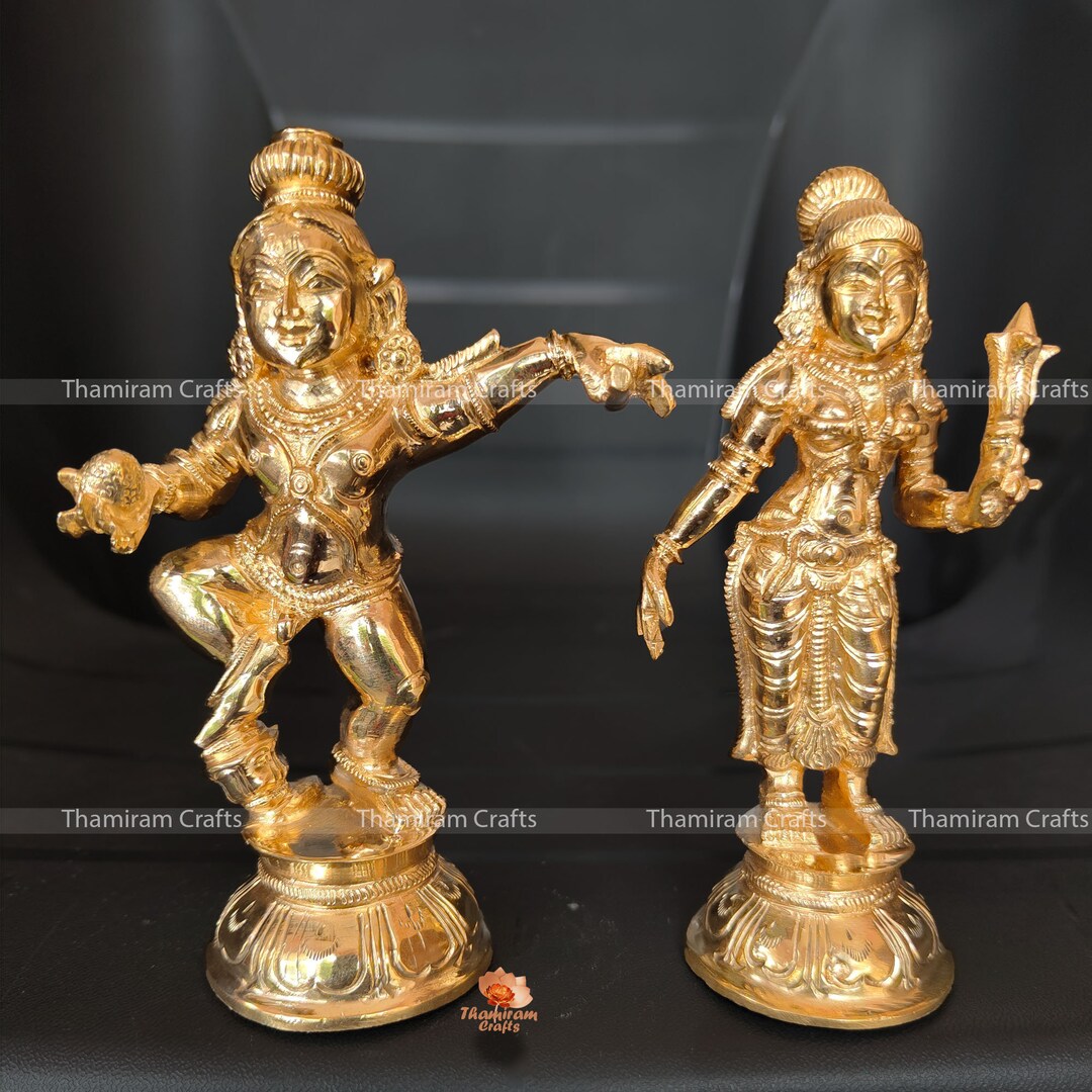 Buy Panchalogam Kalinga Narthana Krishnar and Kothai Andal 5 Inch ...