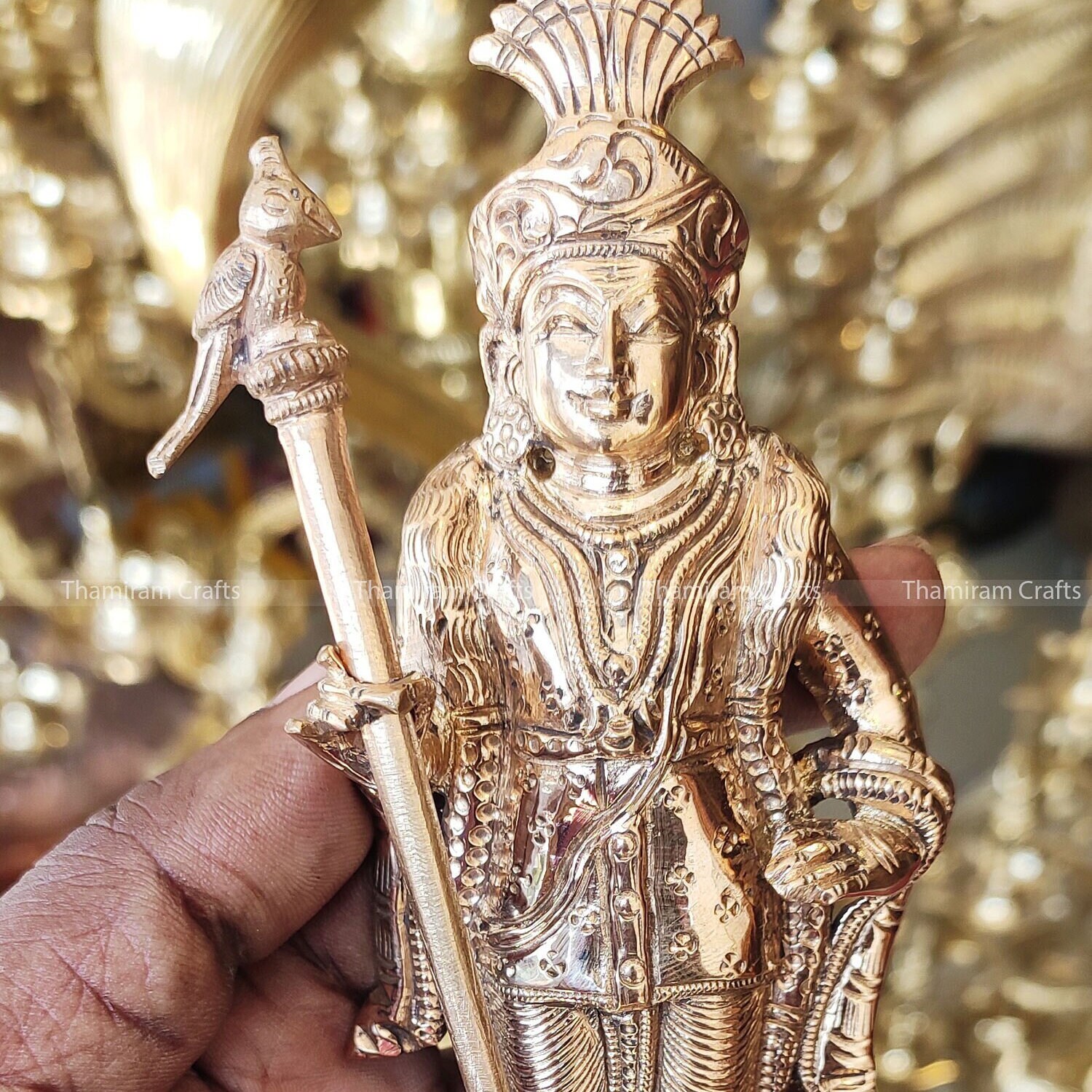 6 Inch Panchalogam Lord Raja Alangaram Murugan Statue panchaloha ...