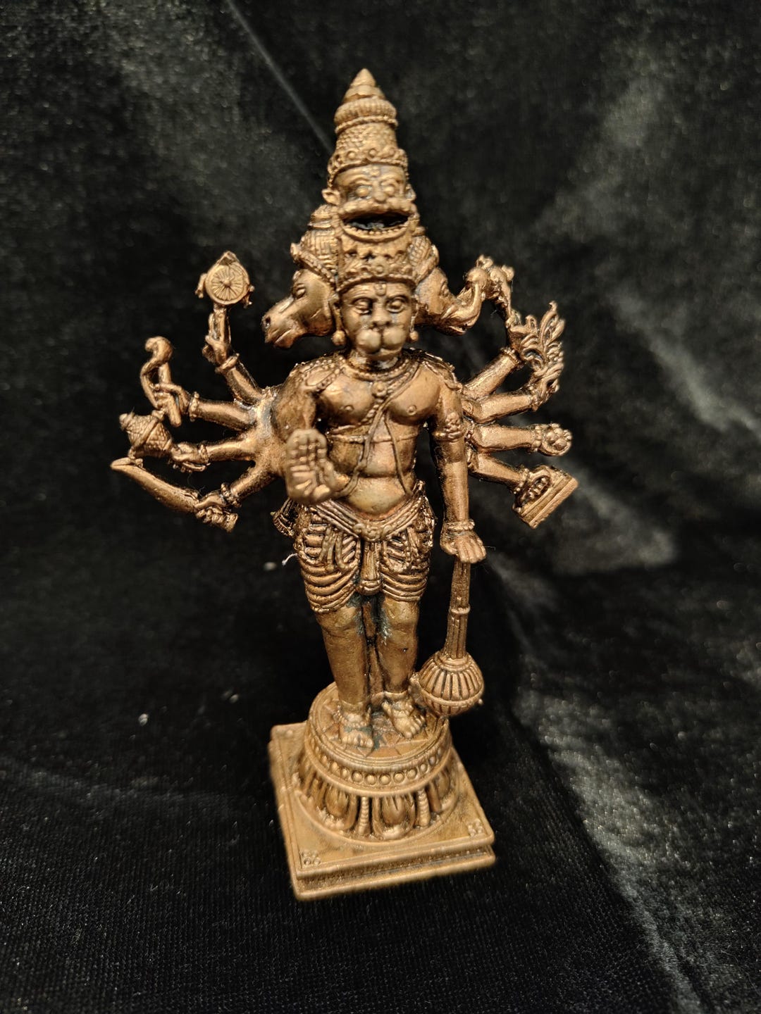 Handcrafted Copper Panchamukhi Hanuman Statue | Five Head Hanuman Murti ...