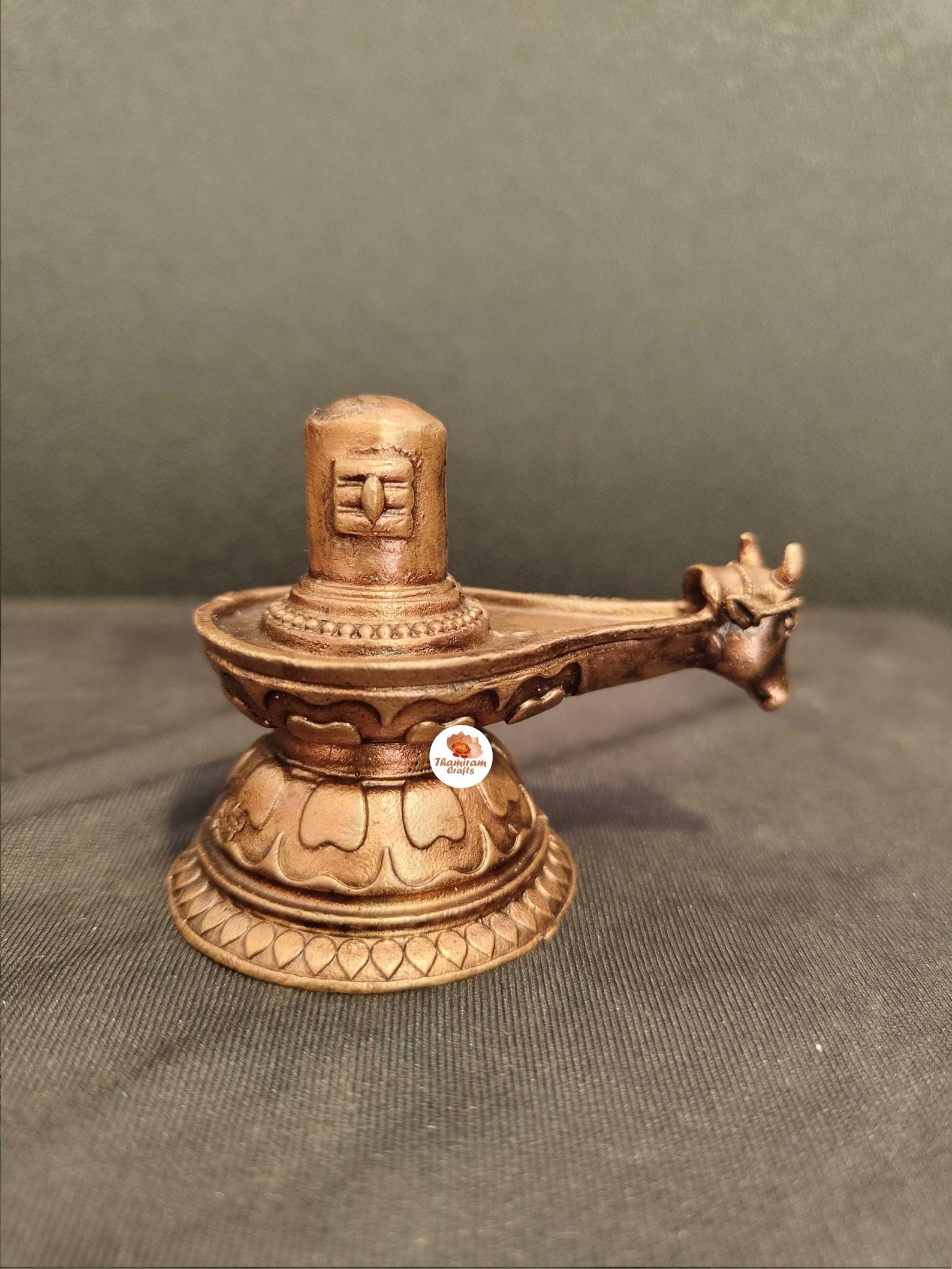Copper Hindu God Statue Set – Murugar, Ganesh & Lingam Decorative Pooja ...