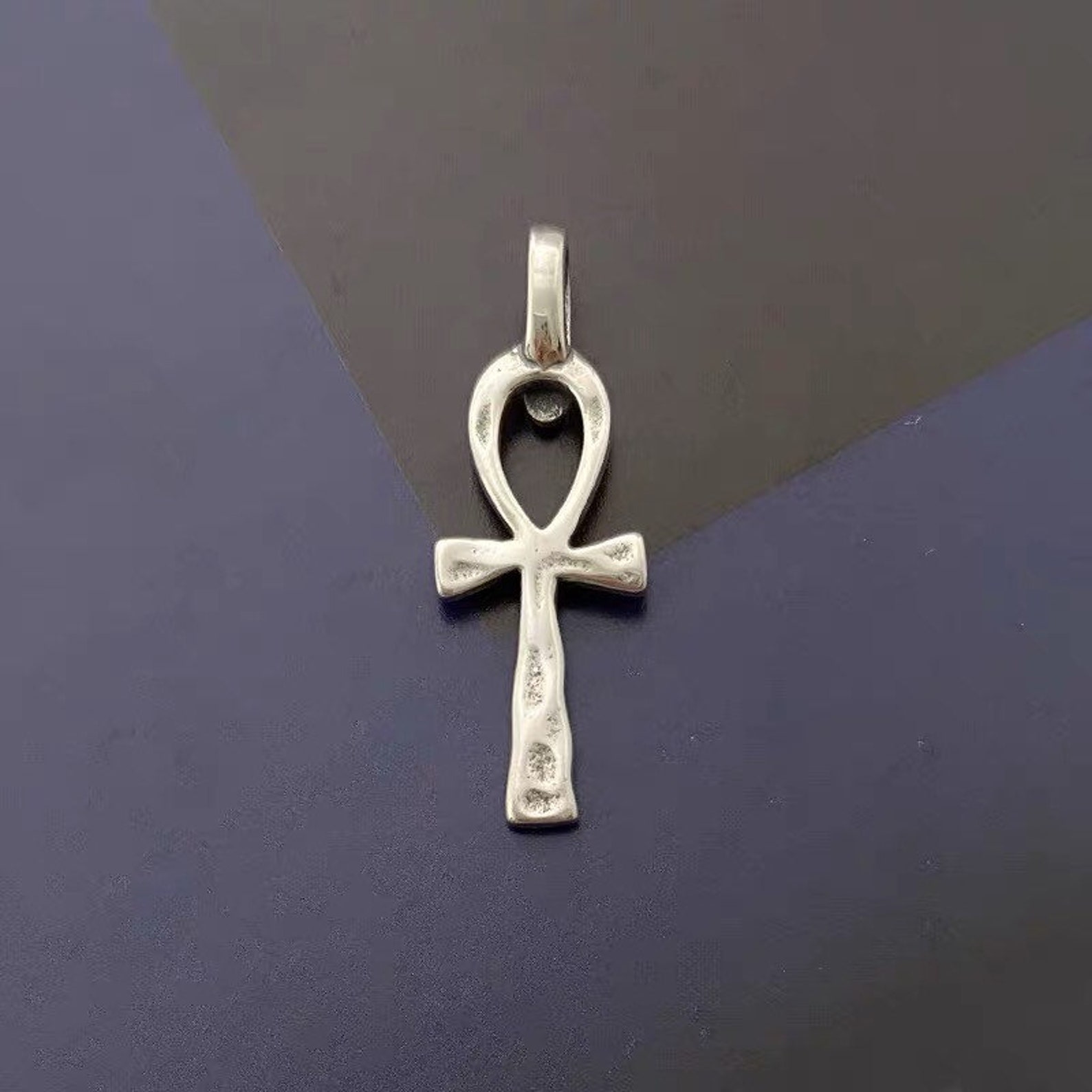 Sterling Silver Ankh Charm Pendantcross Charm Pendant - Etsy