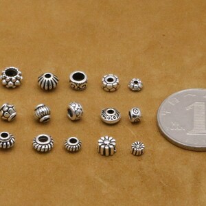 Sterling Silver Spacer Beads,sterling Silver Beads,silver Flat Round ...