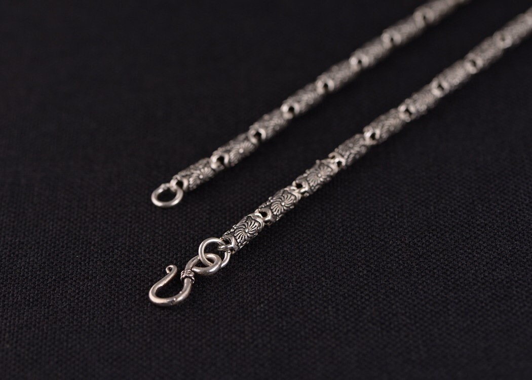 4mm Sterling Silver Barrel Beads Chain silver Tube Bead - Etsy