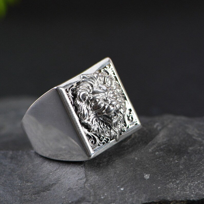 Sterling Silver Lion Ringanimal Ringsilver Ring - Etsy
