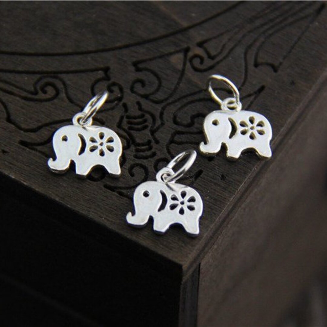 Sterling Silver Elephant Charm Pendant,silver Elephant,silver Elephant ...