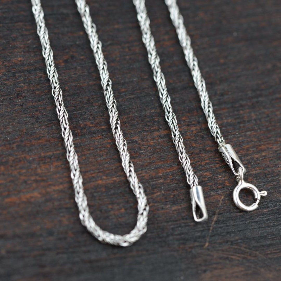 925 Sterling Silver Rope Chain,silver Necklace Chain ,silver Sweater ...