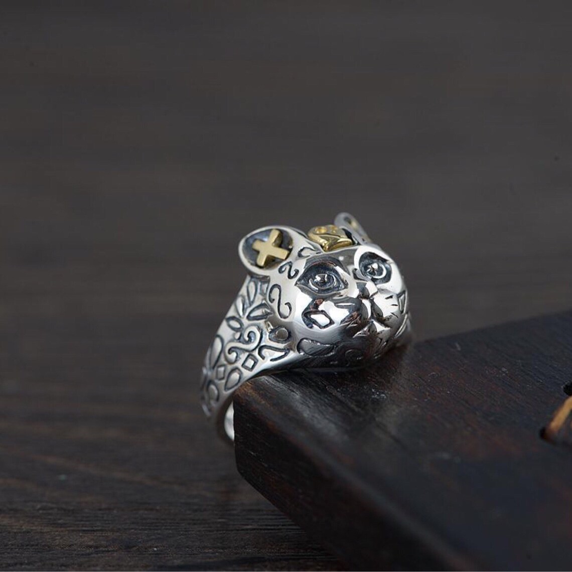 Sterling Silver Cat RingSilver Ring For Men For | Etsy