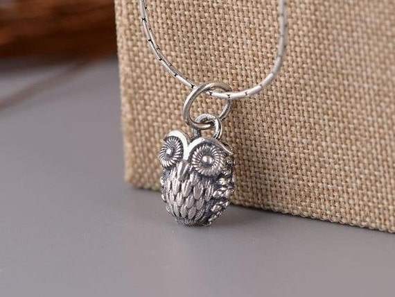 Sterling Silver Owl Pendantowl Charmhandmade Silver Jewelry | Etsy