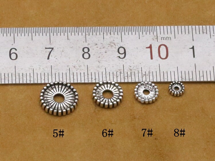 Sterling Silver Spacer Beadssterling Silver Beadssilver Flat | Etsy