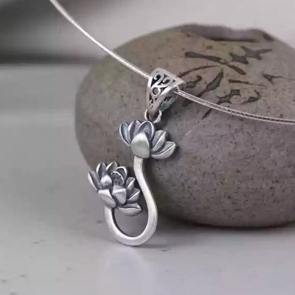 Lotus Flower Pendant - Etsy