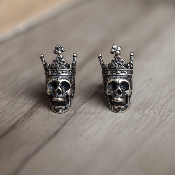 Skull Stud Earrings - Etsy