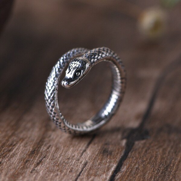 Silver Snake Ring - Etsy