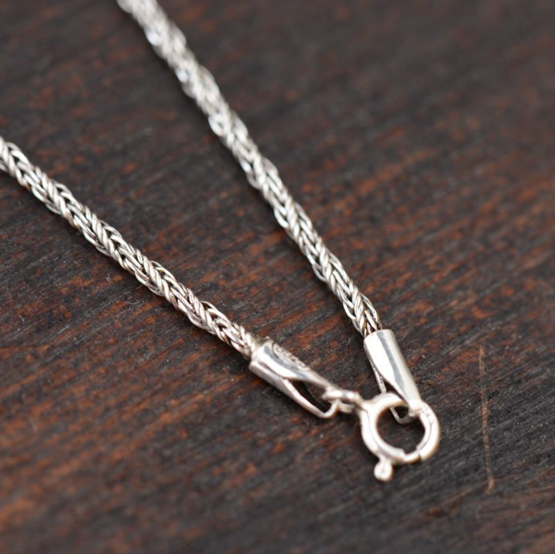 925 Sterling Silver Rope Chainsilver Necklace Chain silver | Etsy