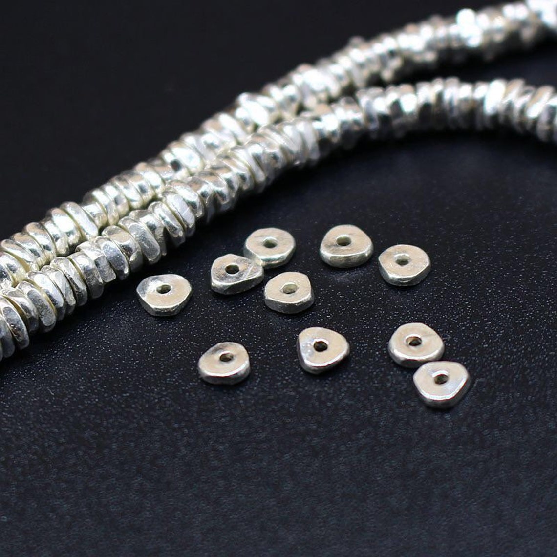 20pcs Sterling Silver Triangle Spacer Beads Square Spacers | Etsy