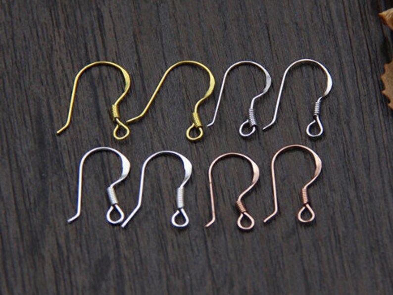 10 Pairs Sterling Silver Ear Hooks Wire Hooks Earring - Etsy