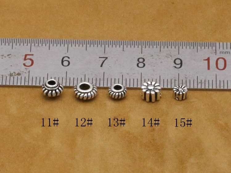 Sterling Silver Spacer Beadssterling Silver Beadssilver Flat - Etsy