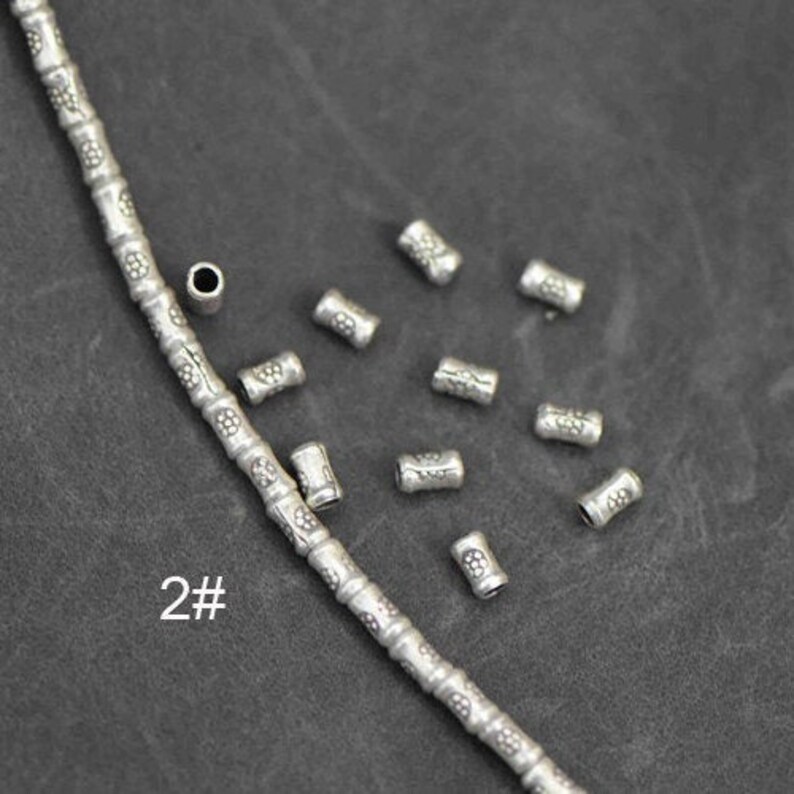 30 Sterling Silver Tube Beads Silver Spacer Beads Silver - Etsy