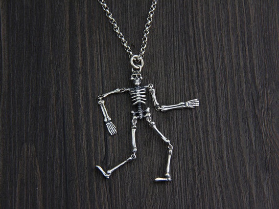 Sterling Silver Skeleton PendantSkull PendantVintage | Etsy