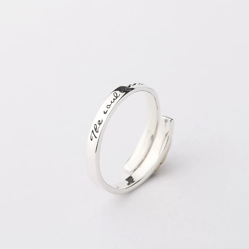 Sterling Silver Feather Ringsilver Ring Womenadjustable - Etsy