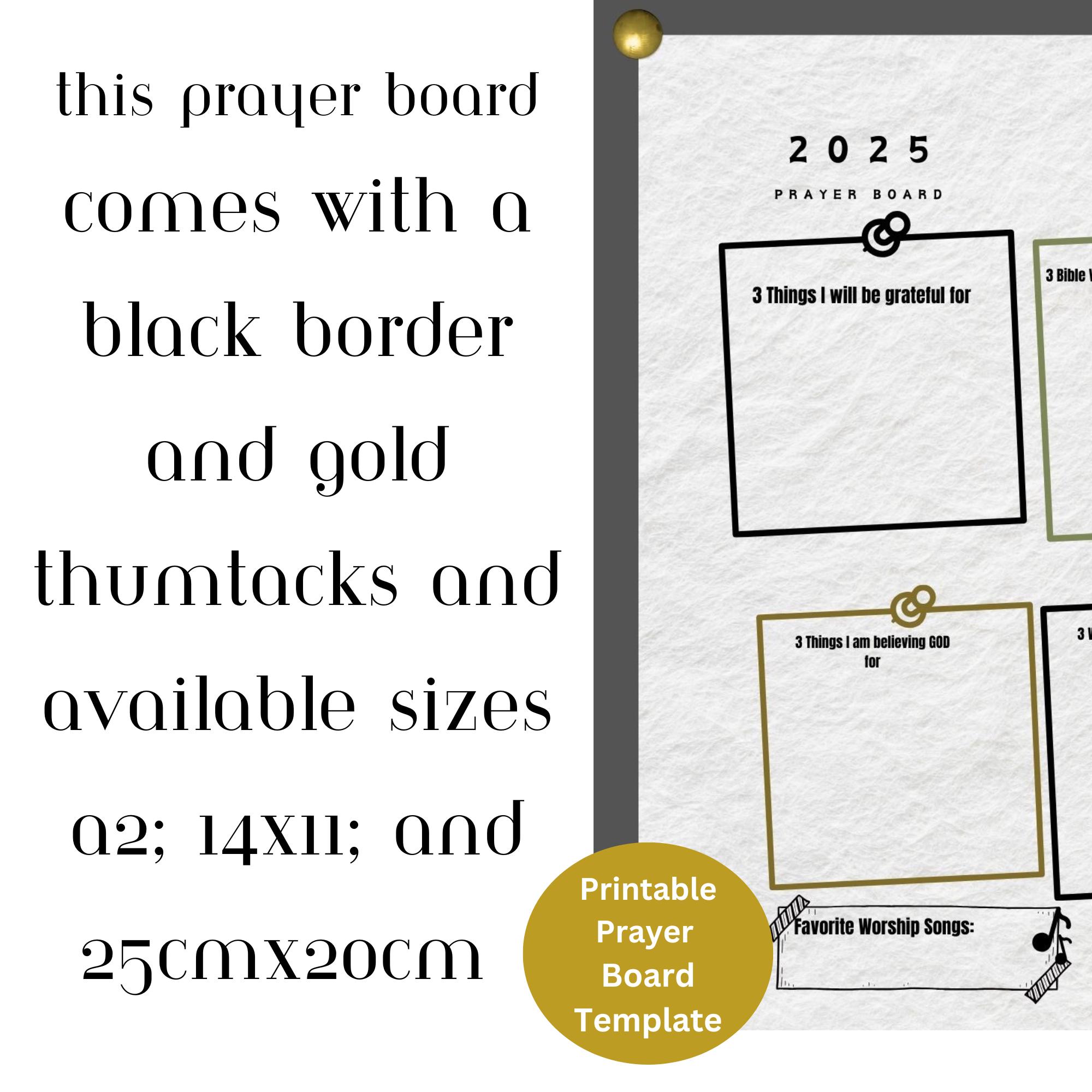 Prayer Board Printable, Vision Board Printable, Digital Download ...