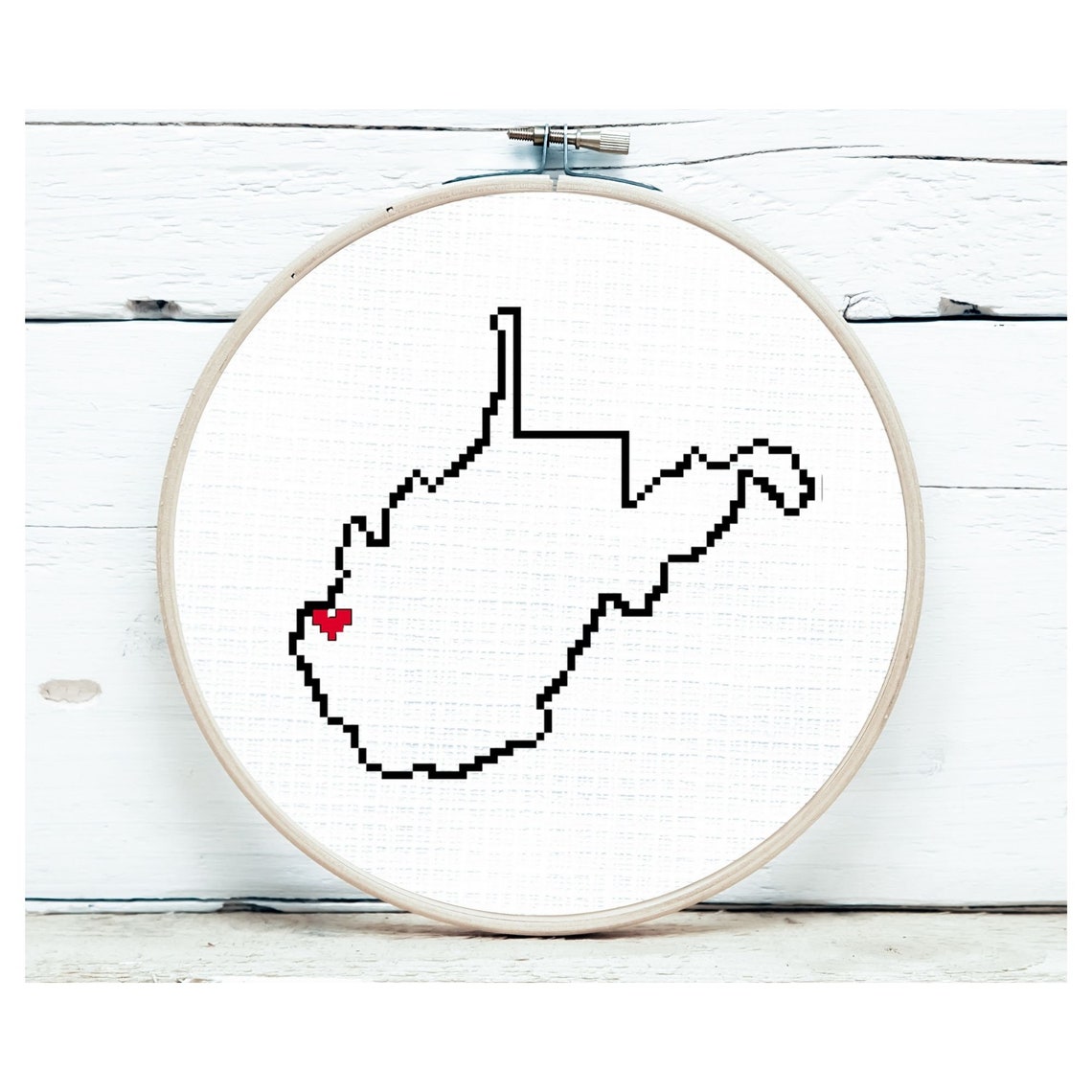West Virginia Cross Stitch Pattern, Customizable Cross Stitch, WV Cross ...