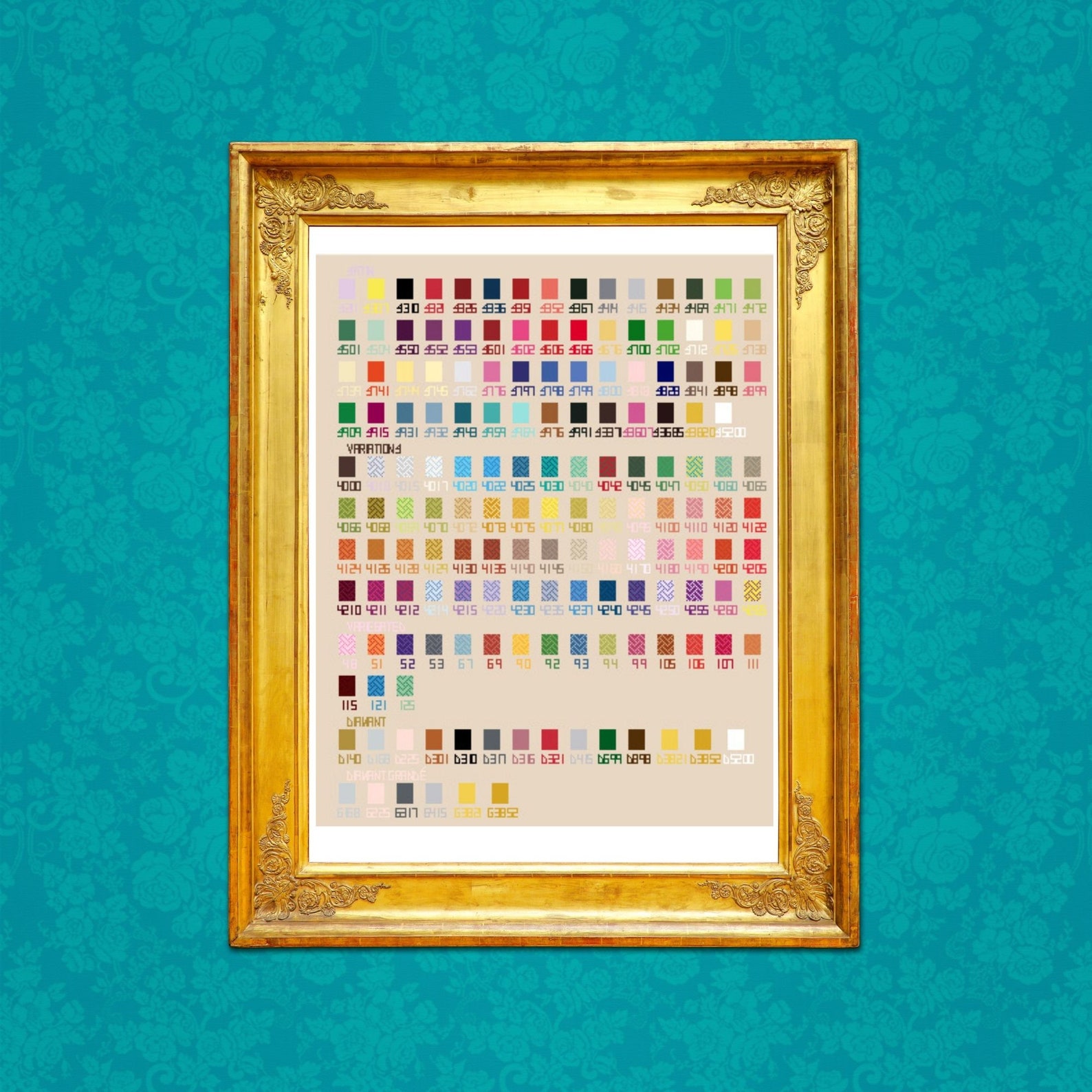 DMC Floss Color Chart, #4, DIY DMC Color Chart, Dmc Thread Chart, Dmc ...