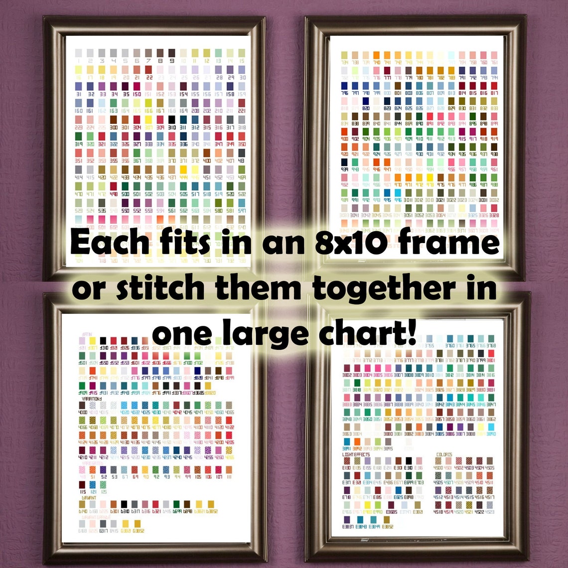 DMC Color Chart 3 DMC Floss Color Chart Dmc Thread Chart | Etsy