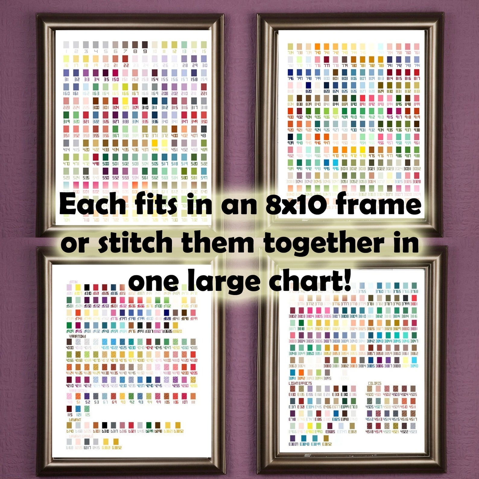 DMC Color Chart 3 DMC Floss Color Chart Dmc Thread Chart | Etsy