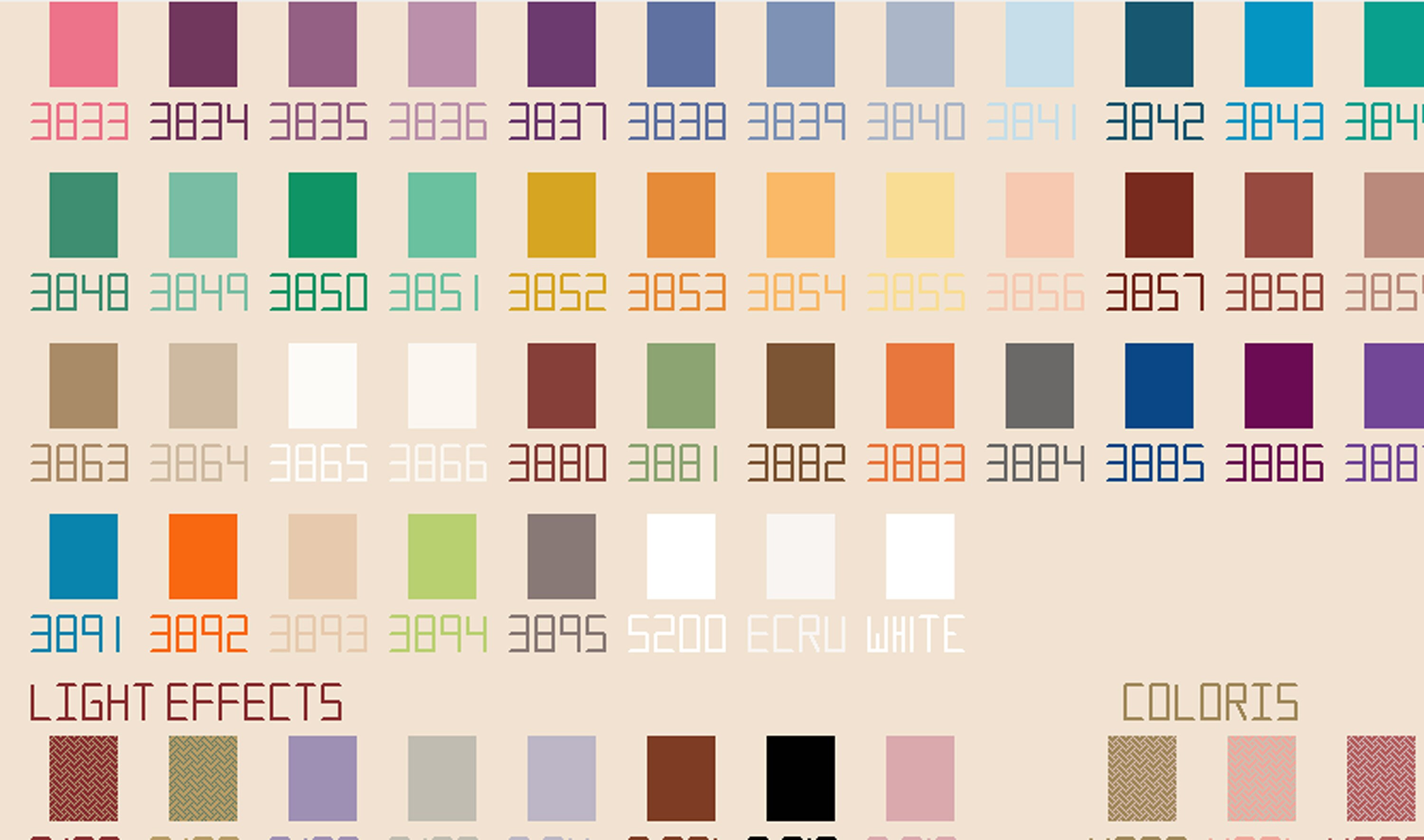 DMC Color Chart, 3, DMC Floss Color Chart, Dmc Thread Chart, Diy Dmc ...