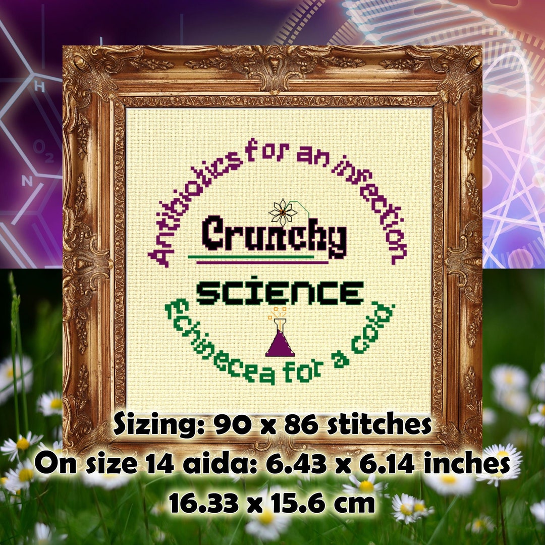 Crunchy Science Cross Stitch Pattern, Subversive Cross Stitch ...