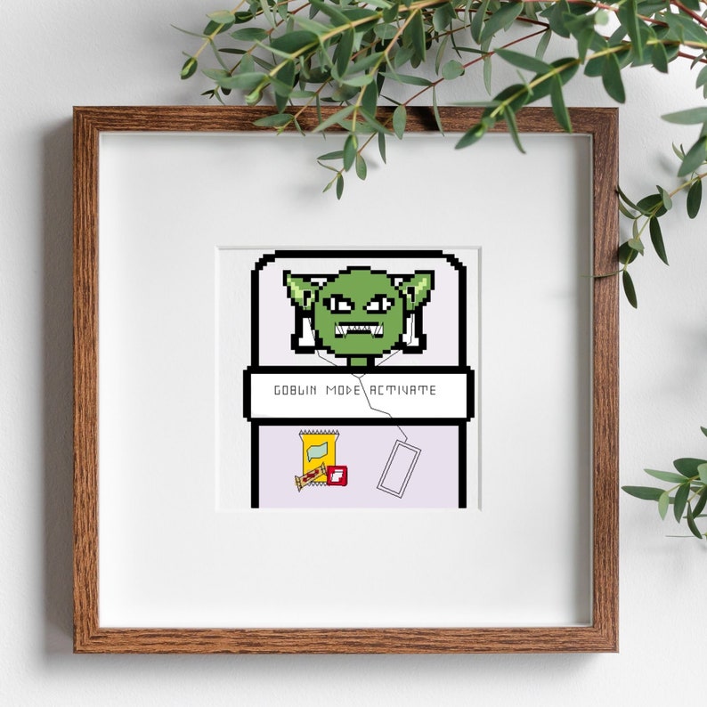 Goblin Mode Activate, Cross Stitch Pattern, Funny Cross Stitch, Meme ...