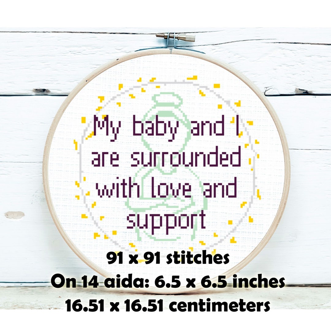 Pregnancy Cross Stitch Pattern, Child Birth Mantra, Pregnancy Mantra ...