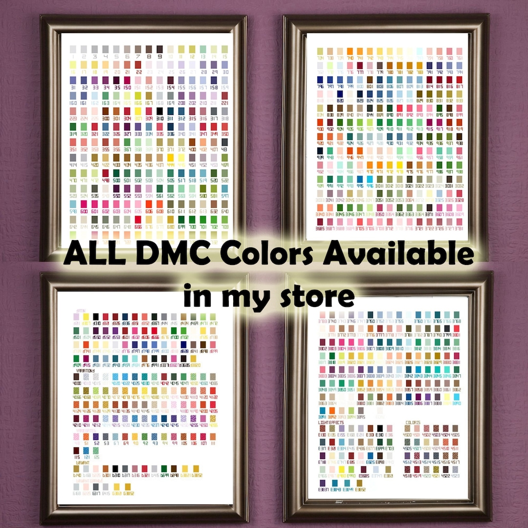 DMC Color Charts, 4 Patterns, #1-5200 & All Specialty Threads, DMC ...