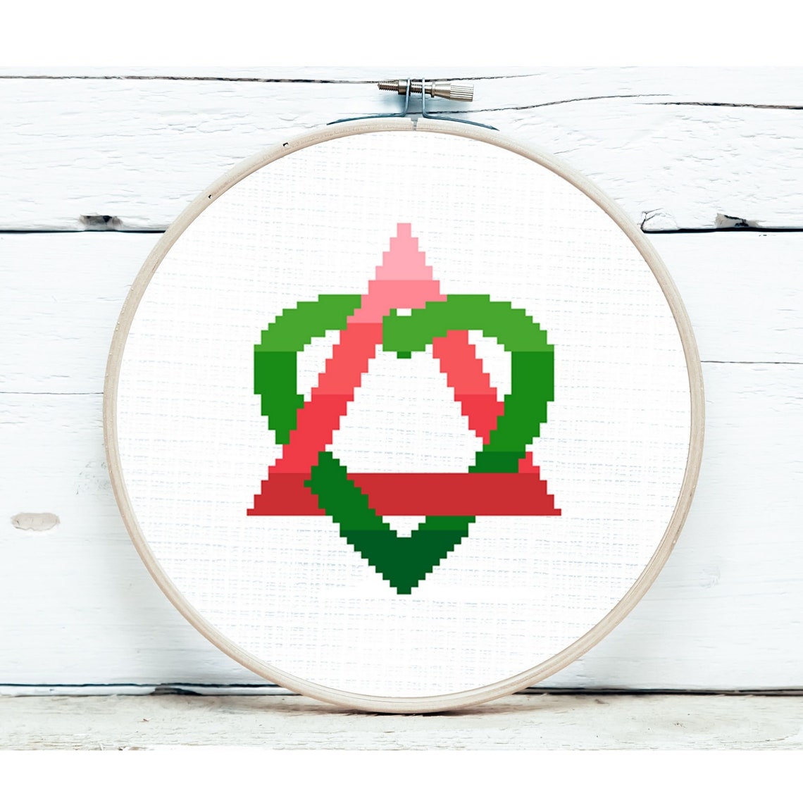 Adoption Triad Symbol, Cross Stitch Pattern PDF, Foster Parents, Birth ...