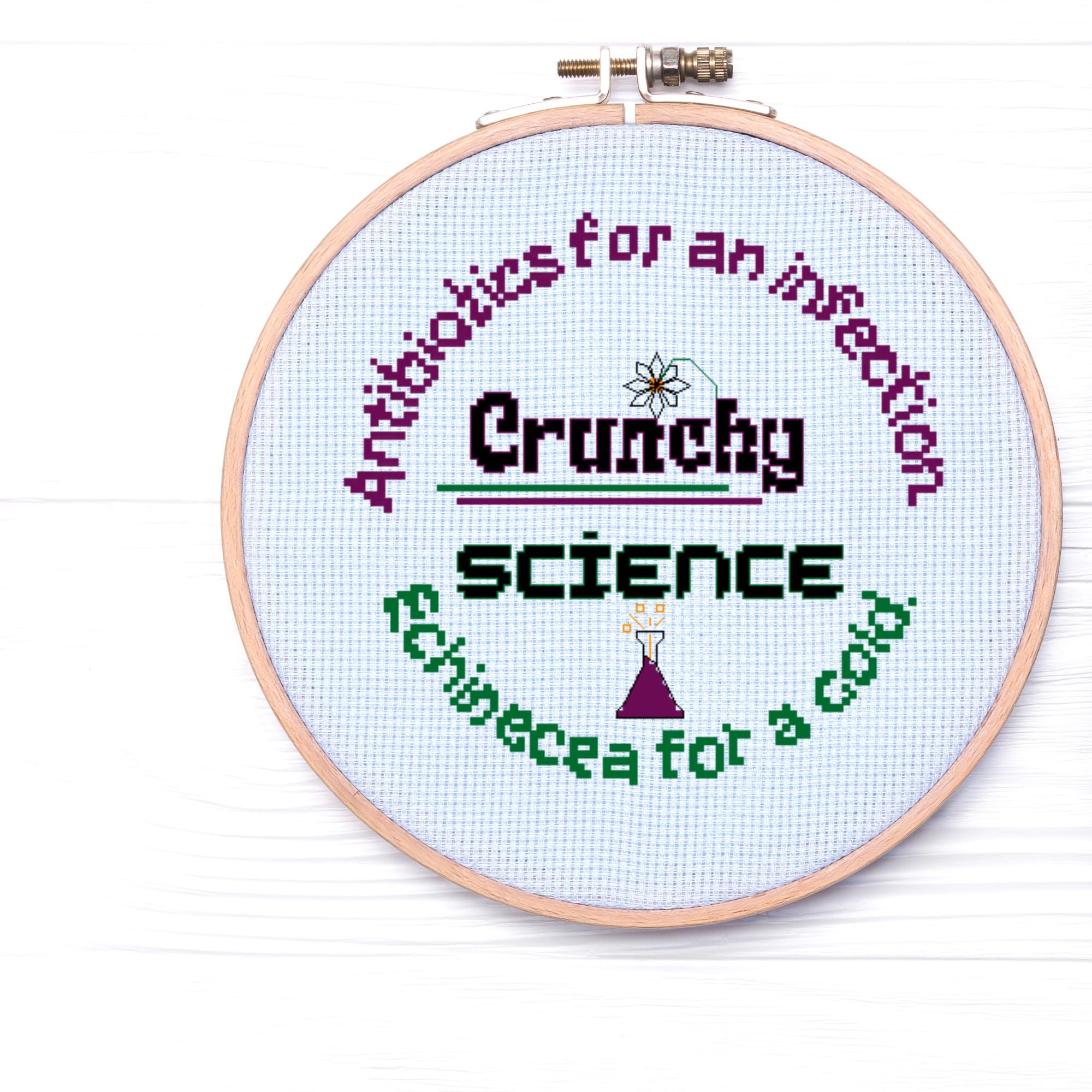 Crunchy Science Cross Stitch Pattern, Subversive Cross Stitch ...