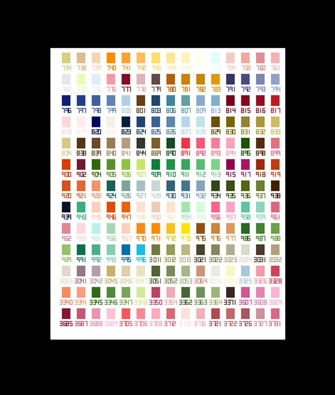 DMC Color Chart 2 DMC Floss Color Chart Dmc Thread Chart | Etsy Australia