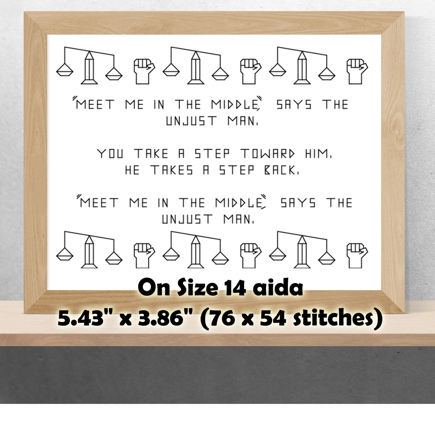 Social Justice Cross Stitch PATTERN, Socialist Cross Stitch, Political ...