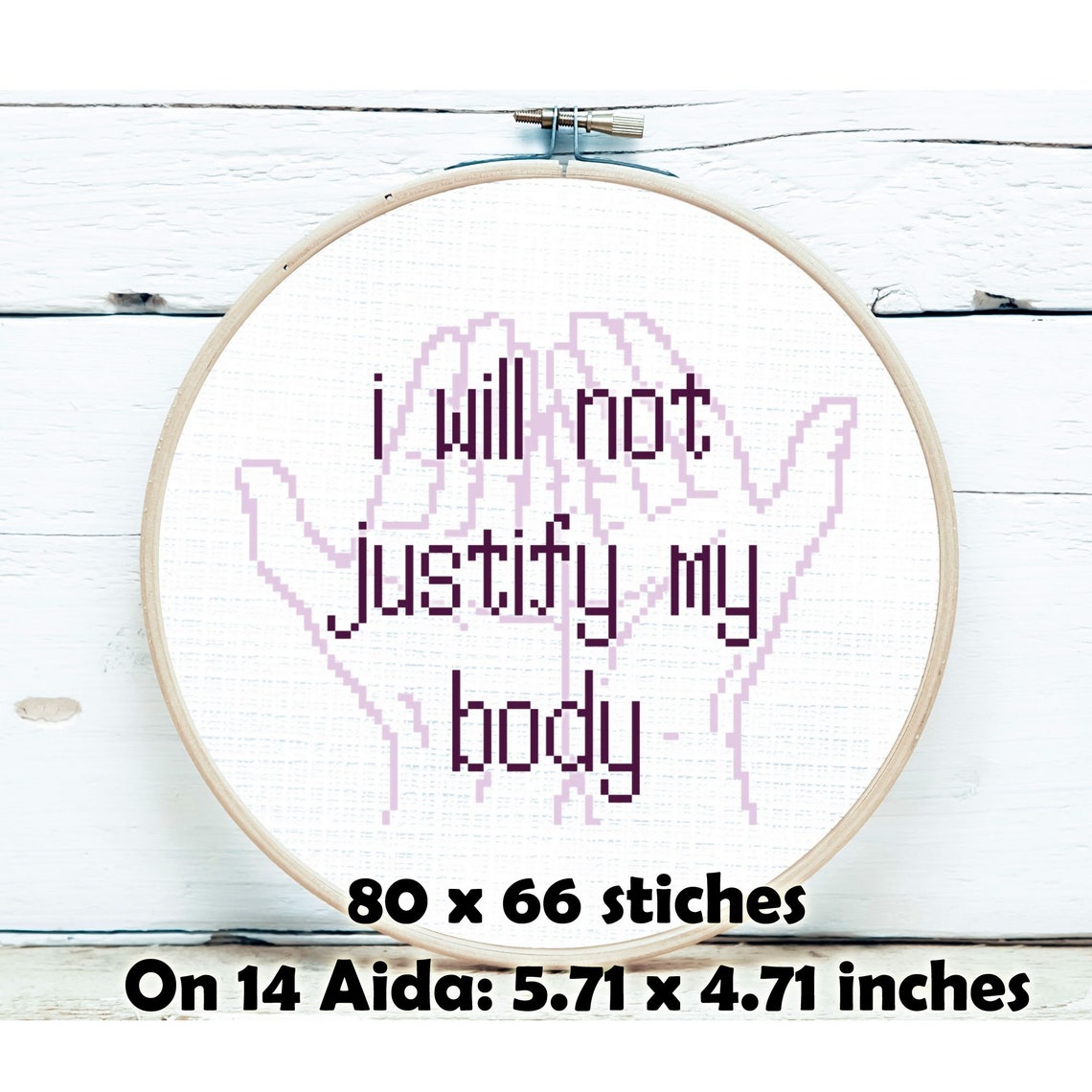 Body Positive Cross Stitch Pattern Two Pack I Will Not - Etsy