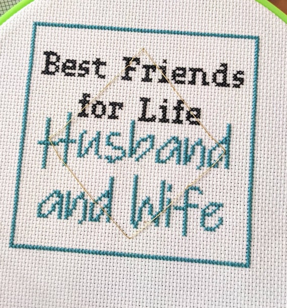 Husband and Wife Cross Stitch Pattern Marriage Cross Stitch | Etsy