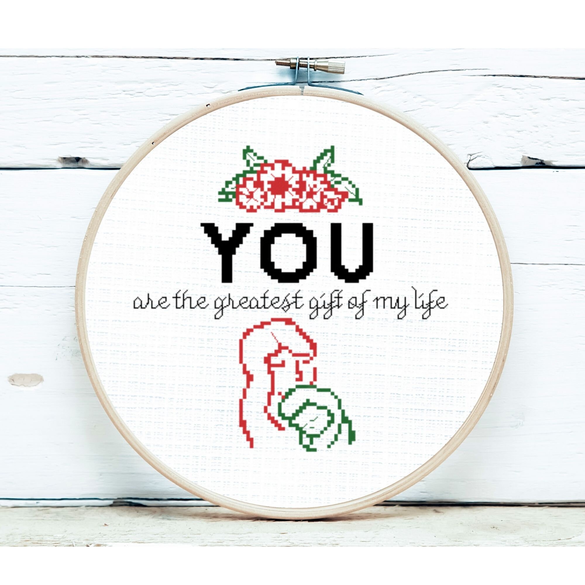 Mother and Baby Cross Stitch Pattern, Motherhood Cross Stitch, Mom ...